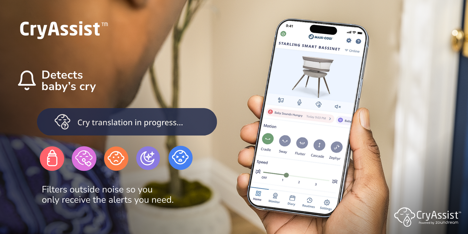 Maxi-Cosi Starling Smart Bassinet - Kindred Collection