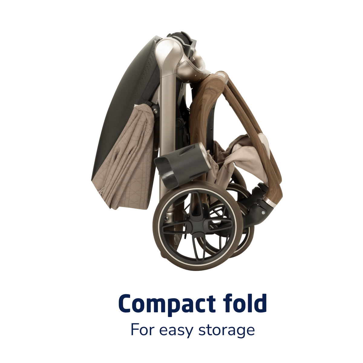 Tana 360° Rotating Modular Stroller with Carriage Accessory in Natural ...