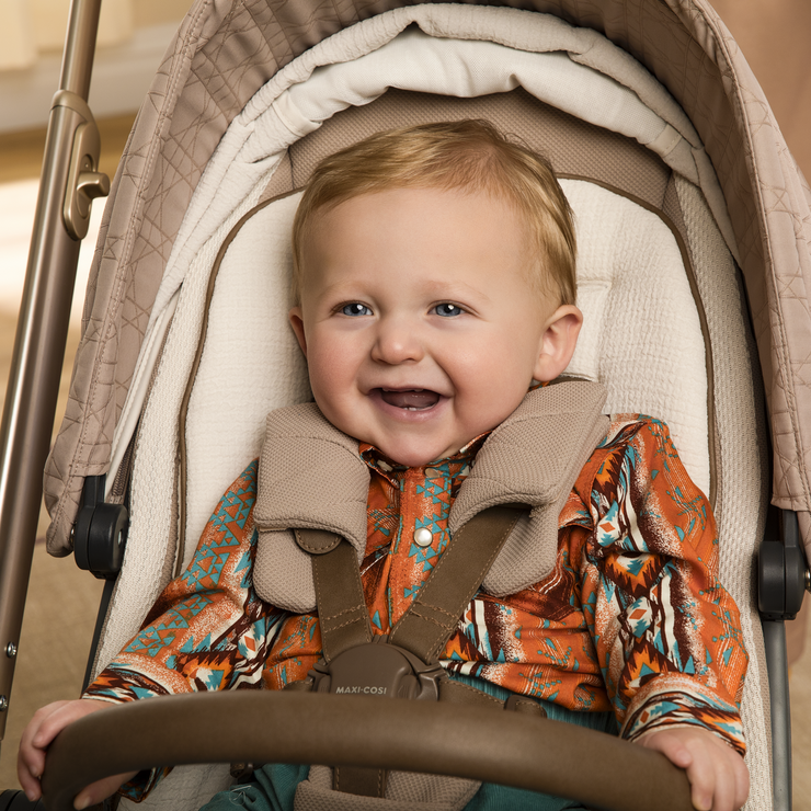 Tana 360° Rotating Modular Stroller with Carriage Accessory in Natural ...