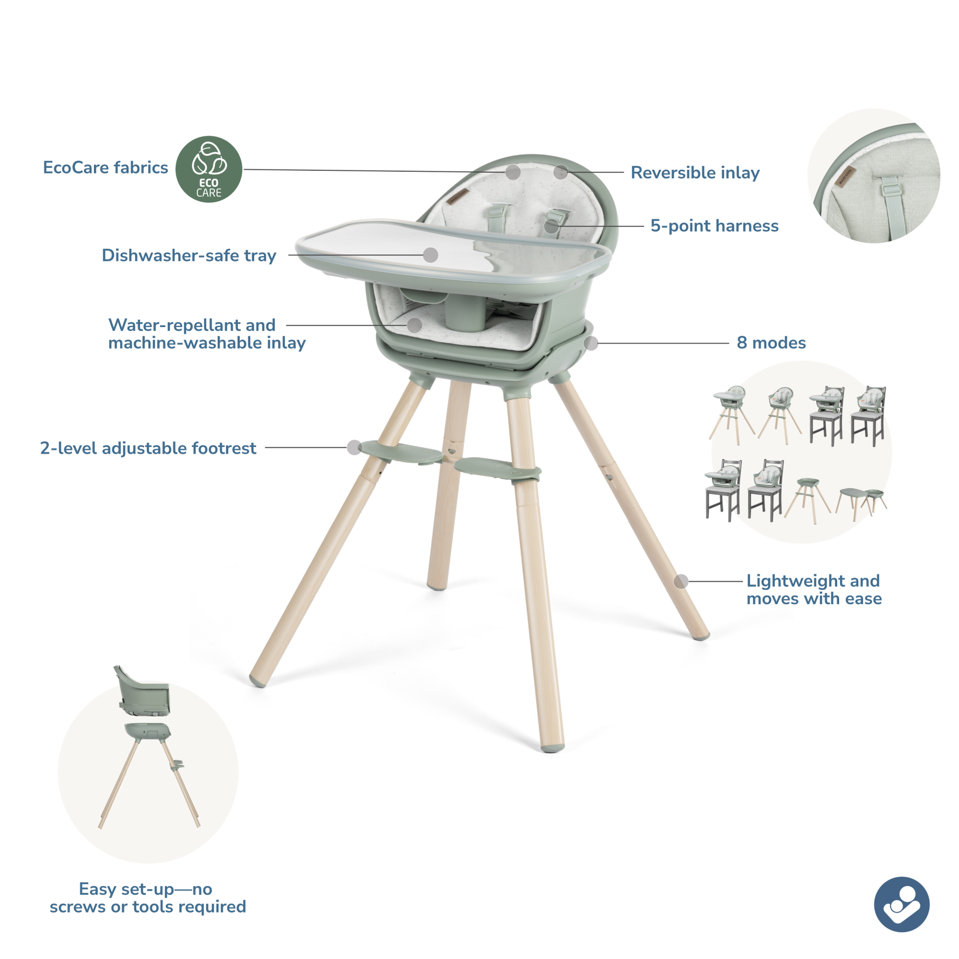 Maxi-Cosi Moa 8-in-1 High Chair